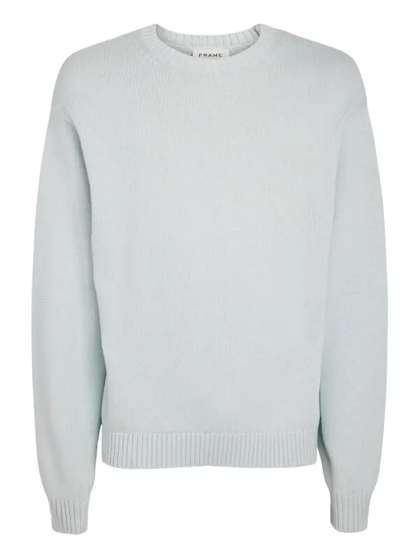 FRAME Cotton-silk Crew-neck Sweater - White