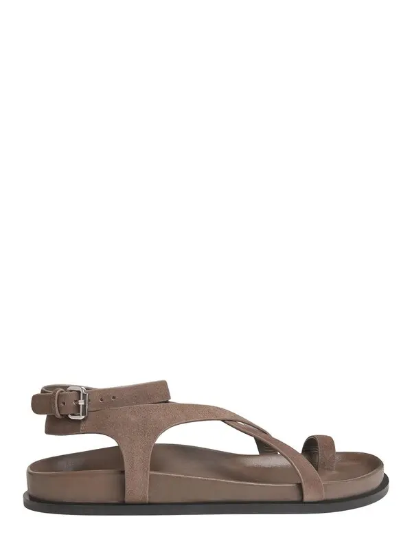 A.emery Jalen Slim Leather Sandals - Beige