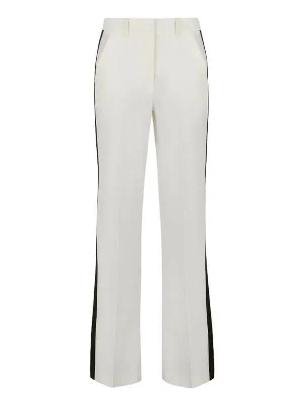 P.a.r.o.s.h High Waist Straight Leg Trousers - White