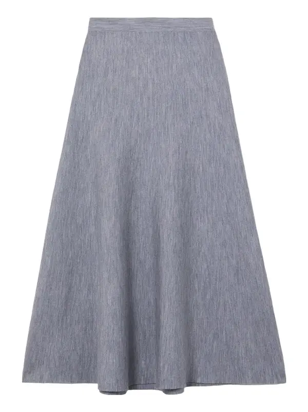 Gabriela Hearst Freddie Knitted Midi Skirt - Gray