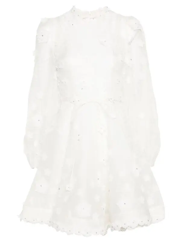 Zimmermann Matchmaker Lift Off Mini Dress - White
