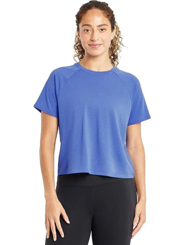 OISELLE Flyout Boxy Short-sleeve Shirt - Blue Rapids