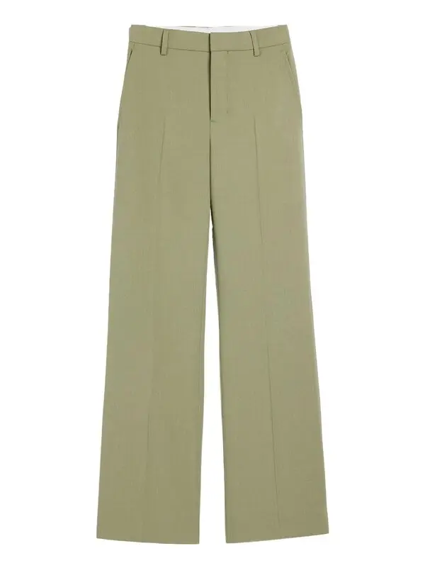 Ami High-waisted Pressed-crease Trousers - Nude