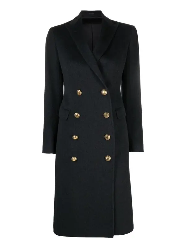 Tagliatore Wool And Cashmere Coat - Black