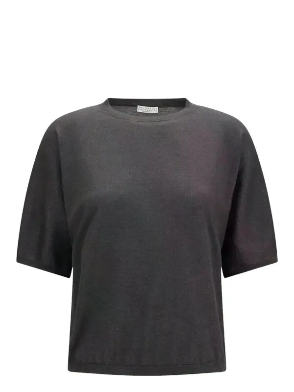 Brunello Cucinelli Short Sleeve Round Neck T-shirt - Grey