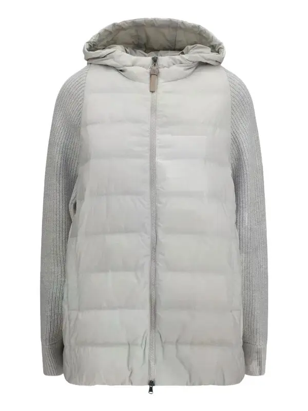 Brunello Cucinelli Zip-up Hooded Jacket - Grey