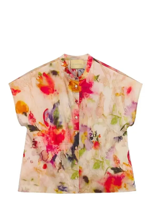 Momoni Printed Cotton Shirt - Neutrals