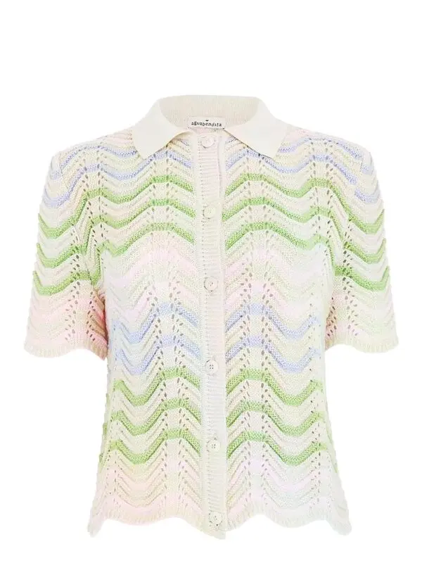 Agua Bendita Chevron Knit Shirt - Multicolour