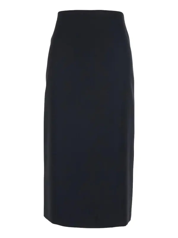 TWINSET Logo Plaque Zipped Skirt - Black