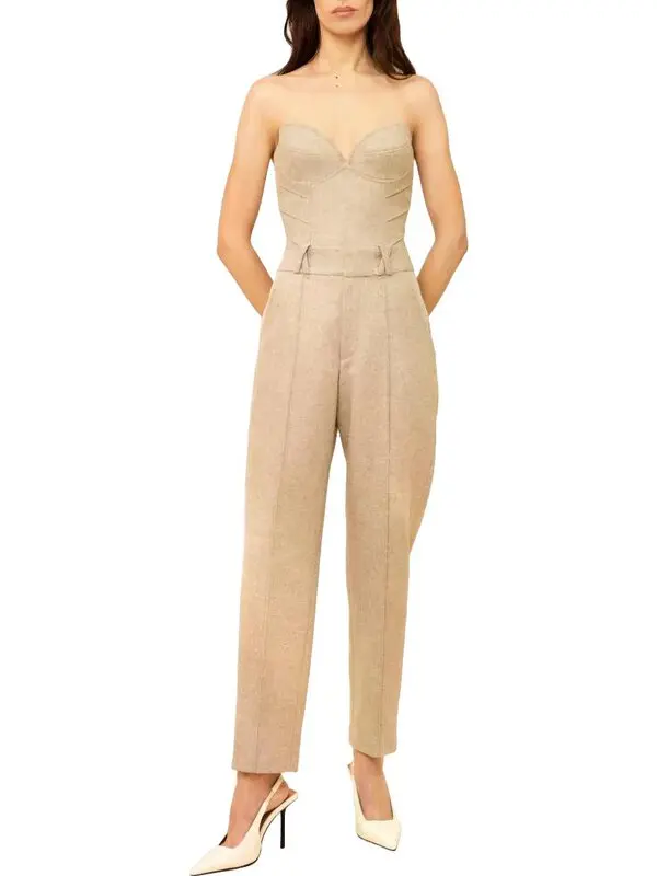 CONTESSA MILLS Aconitum Pleated Trousers - Neutrals