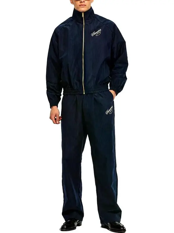WILLY CHAVARRIA Ruff Rider Pinstripe Track Pants - Blue