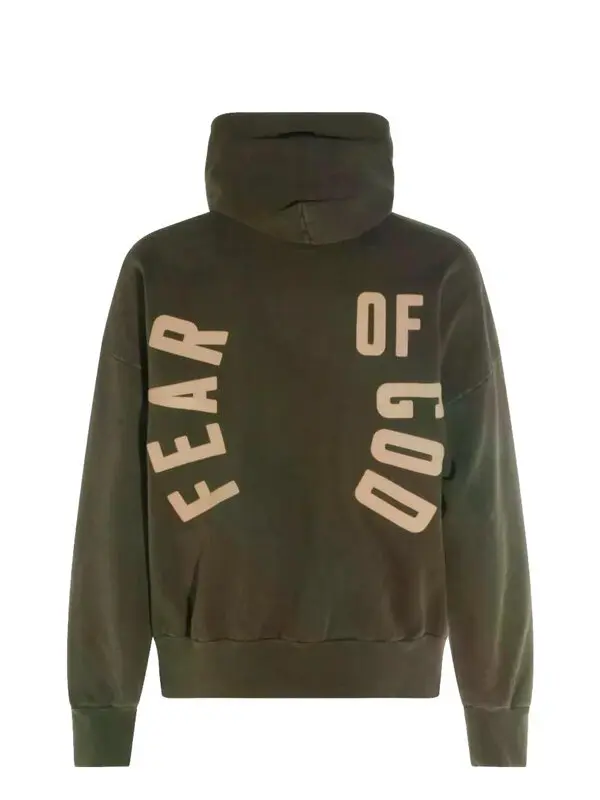 Fear Of God Logo Print Hoodie - Brown