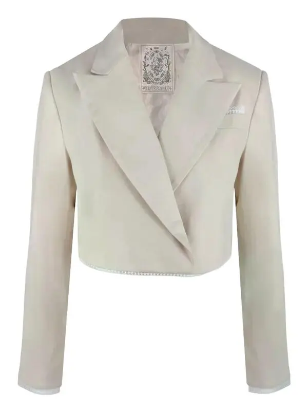 CONTESSA MILLS Morgaine Cropped Blazer - Neutrals