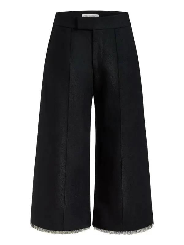 CONTESSA MILLS Salem Frayed Hem Trousers - Black