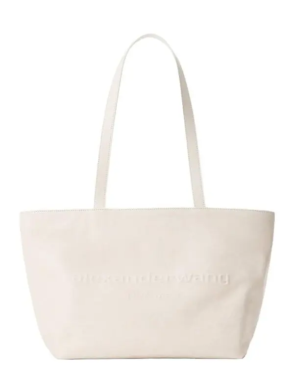 Alexander Wang Medium Logo-embossed Tote Bag - Vanilla