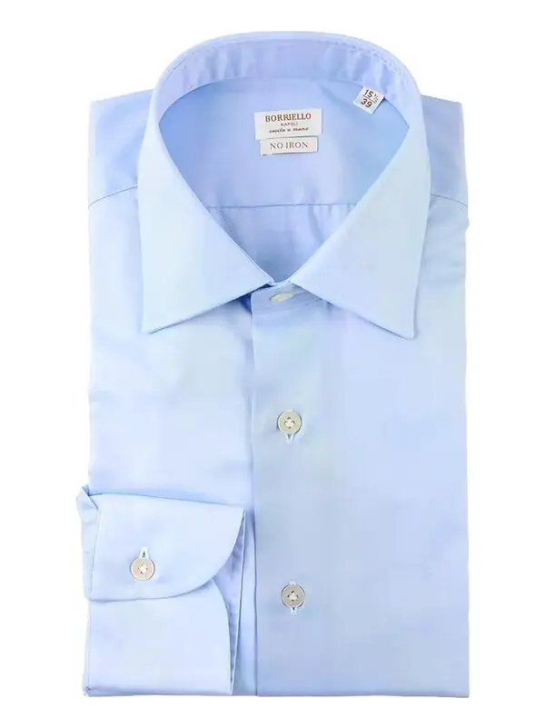 BORRIELLO NAPOLI Twill-weave Shirt - Blue