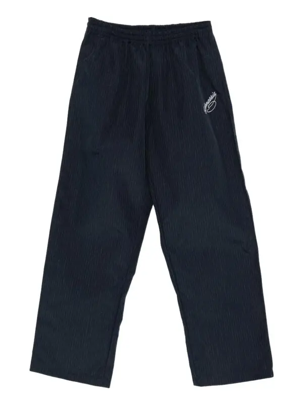 WILLY CHAVARRIA Ruff Rider Pinstripe Track Pants - Navy Blue