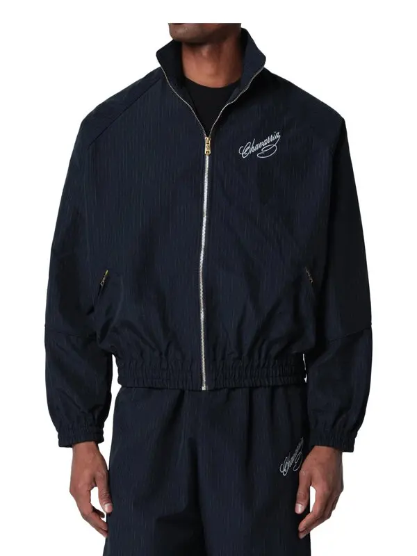 WILLY CHAVARRIA Striped Zip-up Jacket - Navy Blue