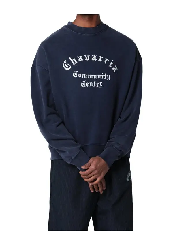 WILLY CHAVARRIA Crew Neck Sweatshirt - Navy Blue