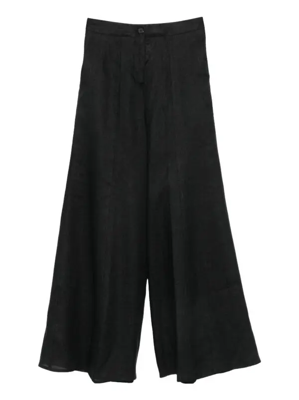 SEMICOUTURE Kym Linen Trousers - Black