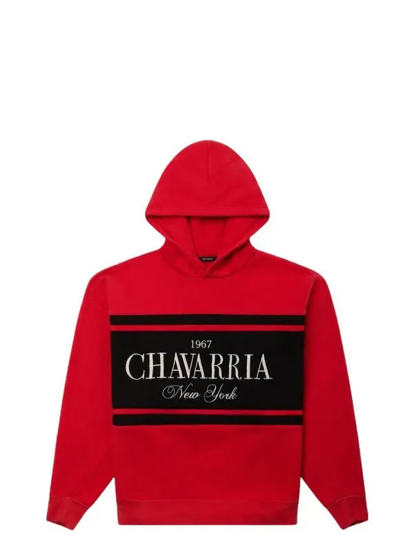 WILLY CHAVARRIA Gilroy Hoodie With Striped Detailing - Red