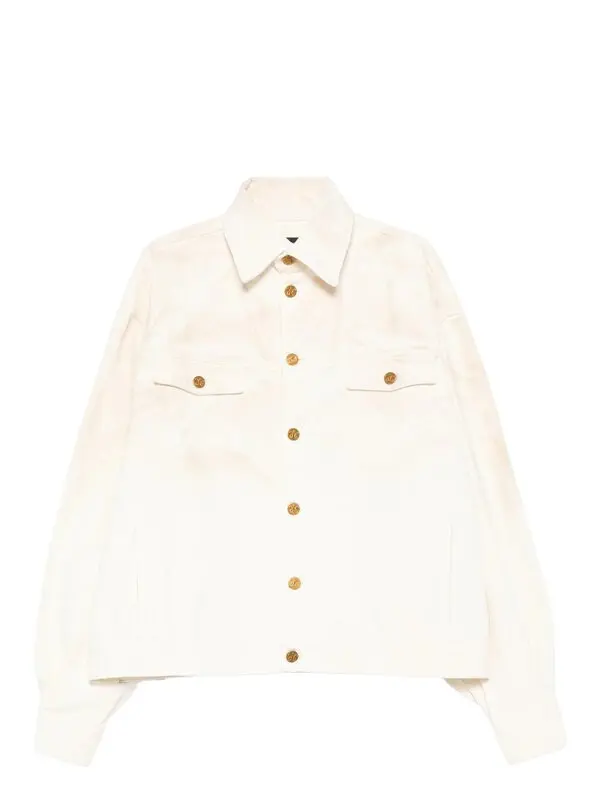 WILLY CHAVARRIA Long-sleeved Denim Jacket - White