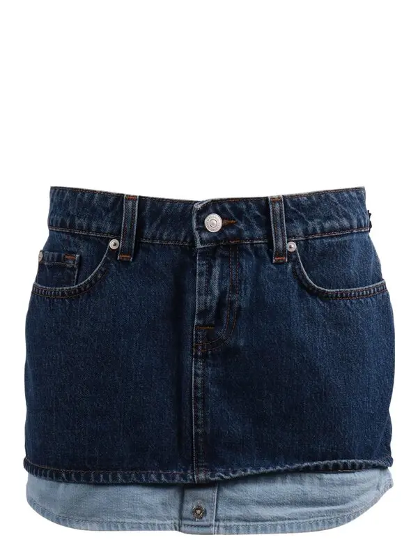 7 For All Mankind Double Layered Mini Skirt - Black