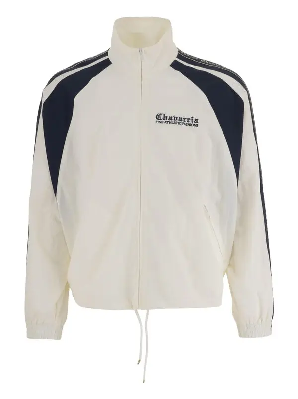 WILLY CHAVARRIA Logo Stripe Track Jacket - White