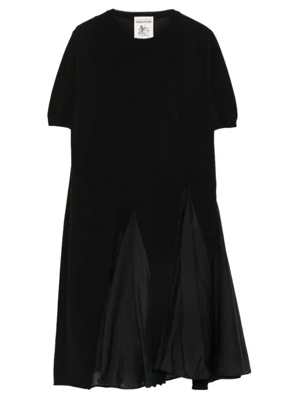 SEMICOUTURE Blondie Cotton And Silk Dress - Black