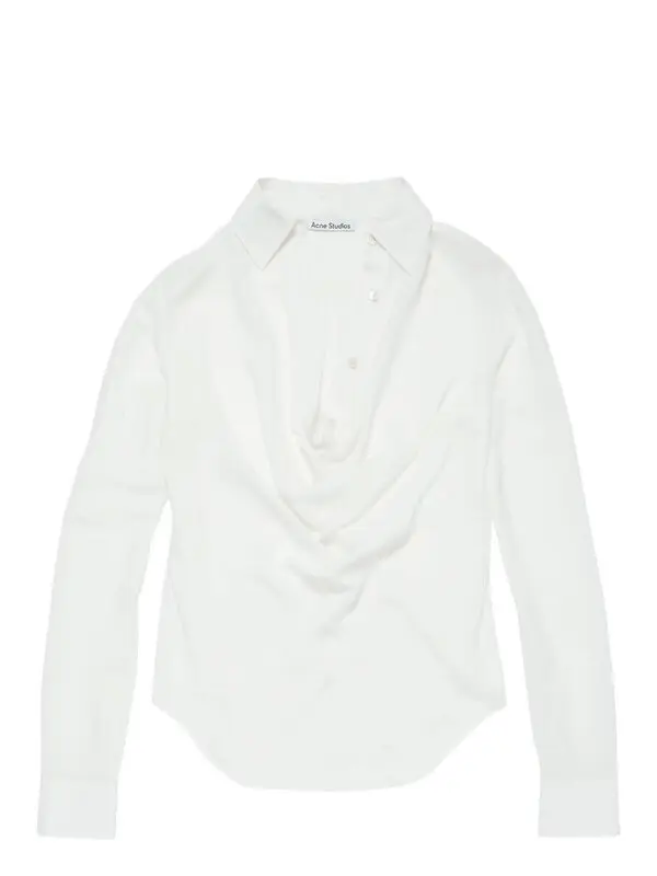 Acne Studios Cowl Neck Blouse - White