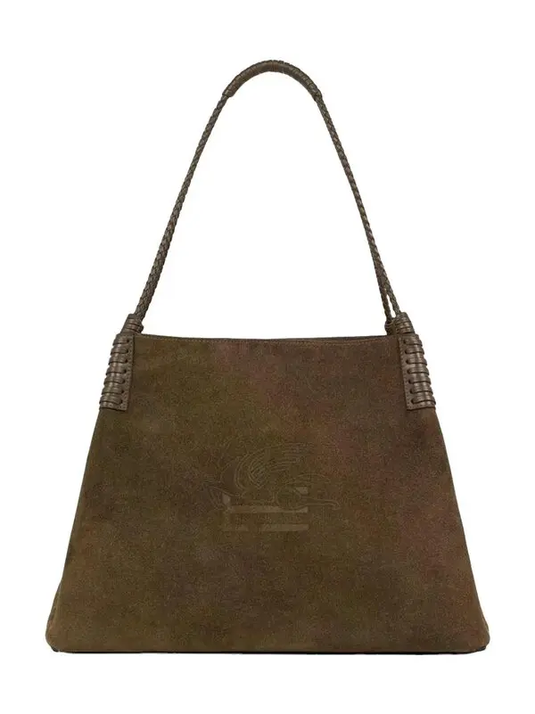 Etro Large Libra Suede Tote Bag - Green