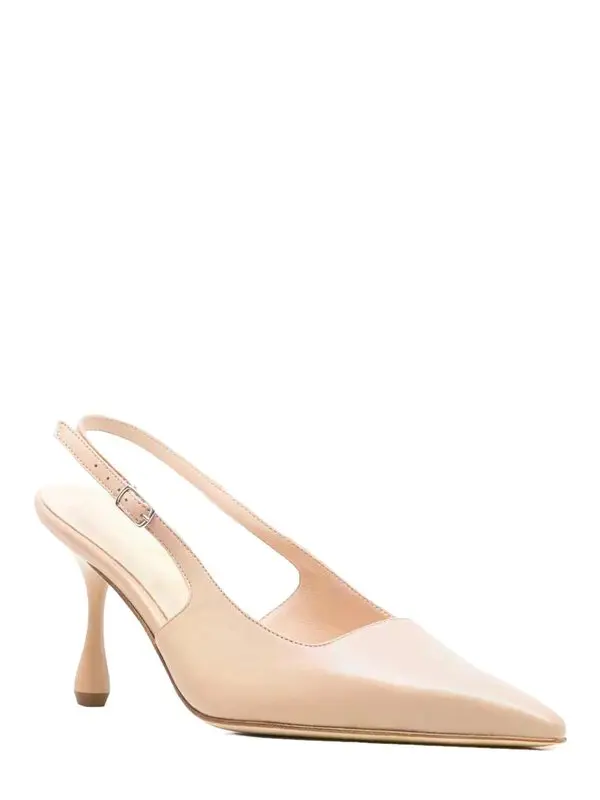 ANNA F. Pointed-toe Slingback Pumps - Neutrals