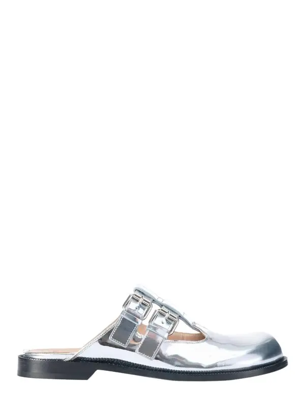 Loewe Campo Mary Jane Mules - Silver