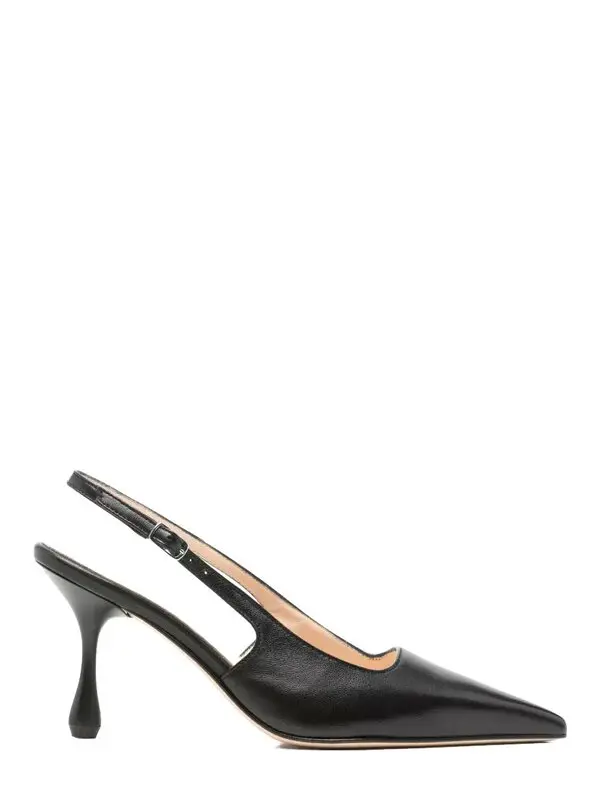 ANNA F. Pointed-toe Slingback Pumps - Black