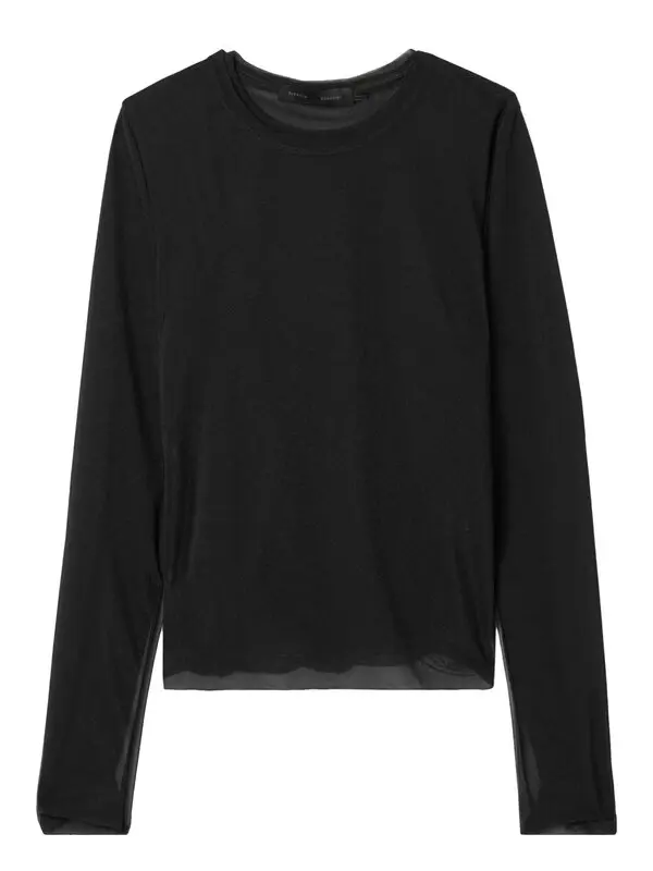 Proenza Schouler Dara Long Sleeve T-shirt - Black