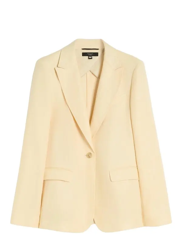 Max Mara Flap-pocket Blazer - Light Yellow