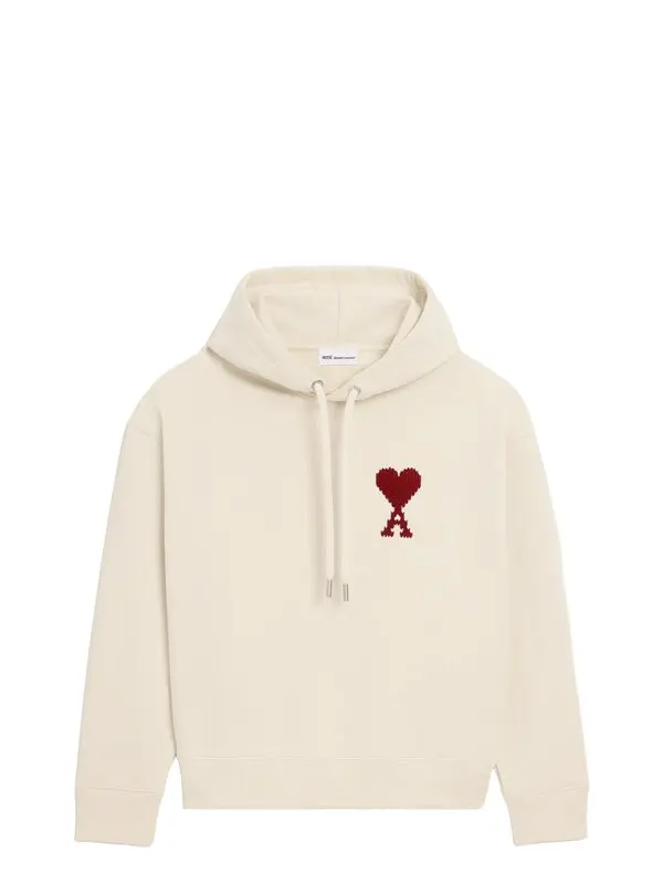 Ami De Coeur Embroidered Hoodie - White