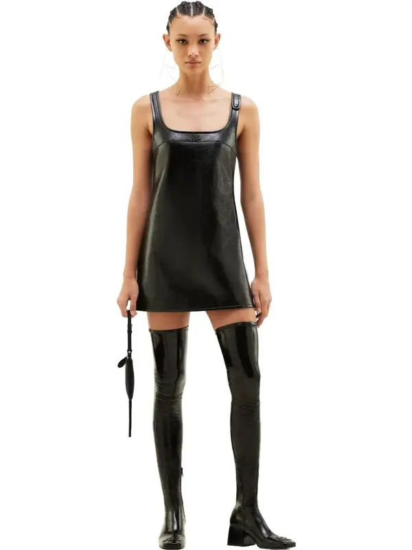 COURREGES Vinyl Mini Dress - Black