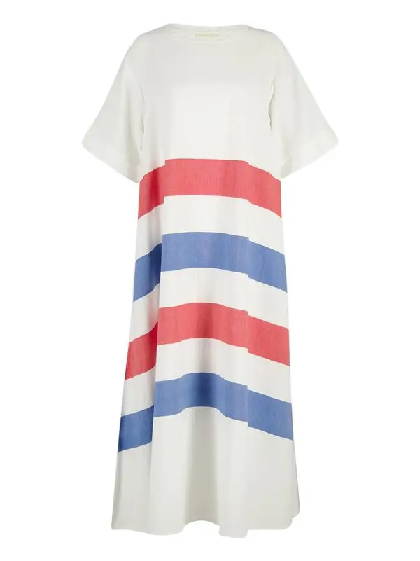 MARRAKSHI LIFE Striped Cotton Maxi Dress - Multicolour