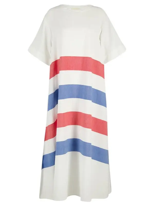 MARRAKSHI LIFE Striped Cotton Maxi Dress - Multicolour