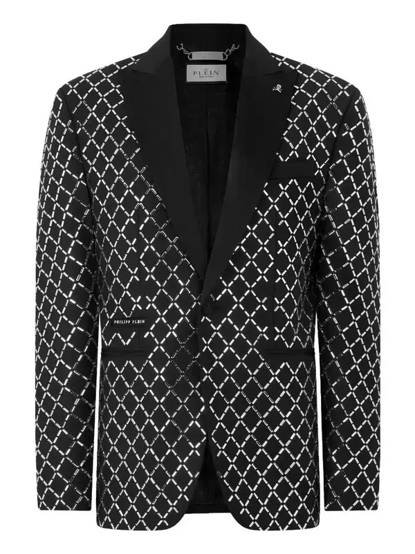 Philipp Plein Strass-embellished Blazer - Black