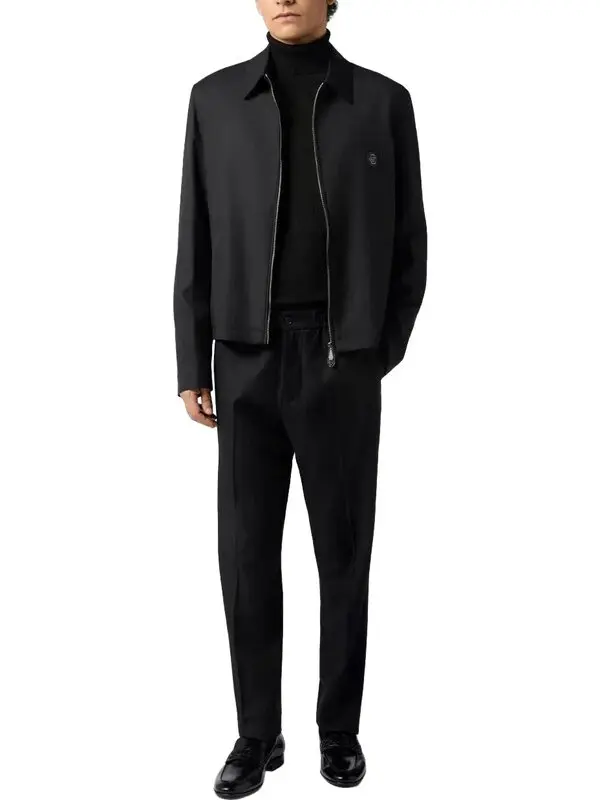 Philipp Plein Tailored Drawstring Waist Trousers - Black