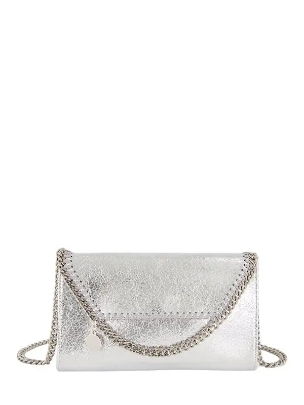 Stella McCartney Falabella Metallic Crossbody Bag - Silver