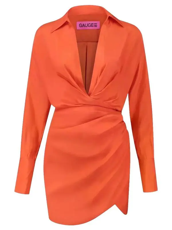 Gauge81 Naha Mini Dress - Orange