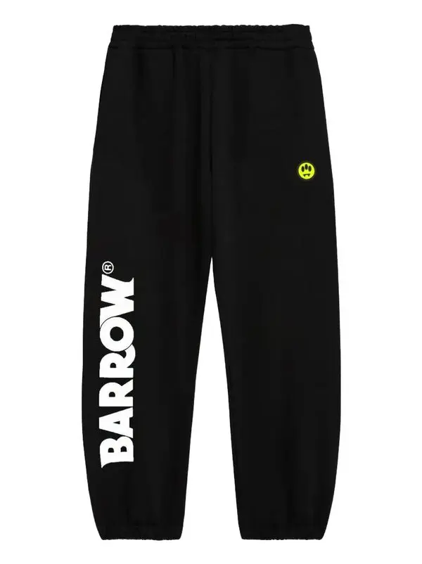 BARROW Logo Print Track Pants - Black
