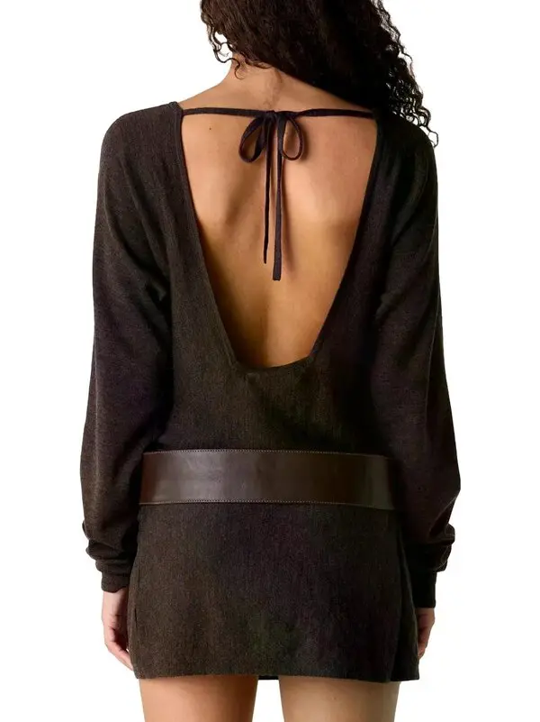 Christopher Esber Magyar Backless Mini Dress - Brown