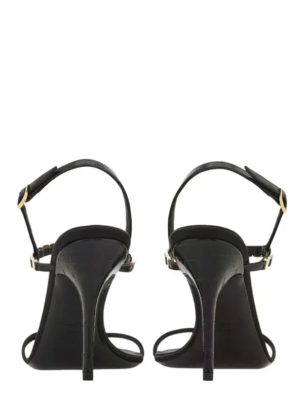 FERRAGAMO Vara Chain T-strap Sandals - Black