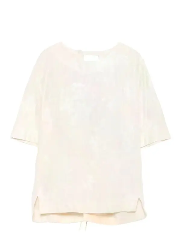 DEPARTMENT 5 Isley Floral Jacquard Blouse - Neutrals