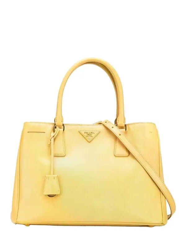 Prada Saffiano Lux Galleria Satchel - Yellow