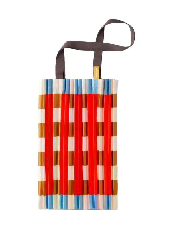 MULTITUDES BAGS Marsala Pleated Tote Bag - Red